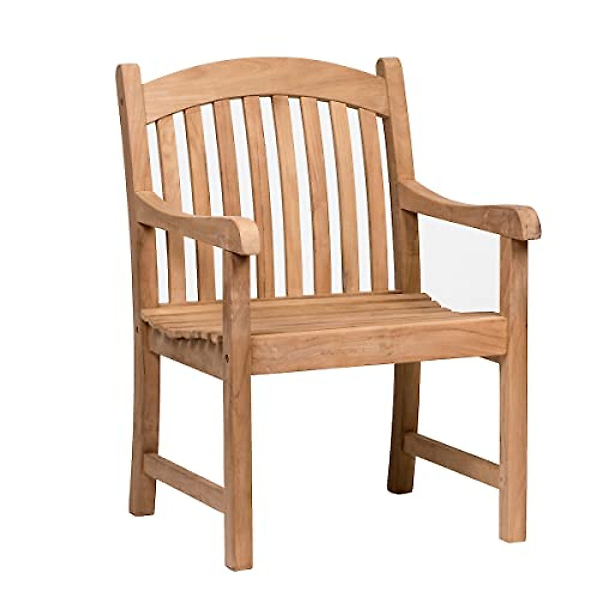 Amazonia SC SUMBAWAARM Newcastle Patio Armchair | Certified Teak | Ideal for Outdoors, 23Lx25Wx35H, Light Brown