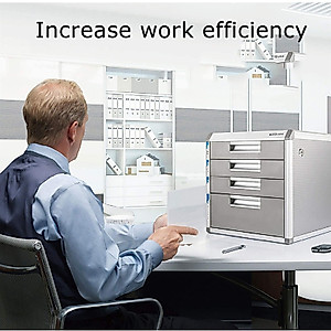 BIZOLE Flat File Cabinet Storage, Desktop Drawer Cabinet, 4/5 Tier Aluminum Alloy File Cabinet, Office Supplies A4/Receipt File Organizer, for Desktop Office Supplies and Home (Color : 5 Layers)