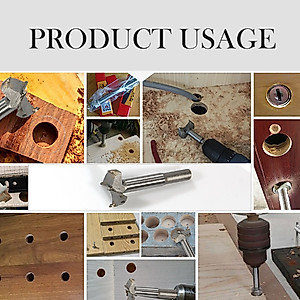 Forstner Drill Bit Sets,16 Pcs Tungsten High Speed Steel Wood Working Hole Cutter Titanium Coated Wood Boring Hole Drilling Sets with Round Shank 19/32"-1-3/8"(15mm-35mm) by TLHOME