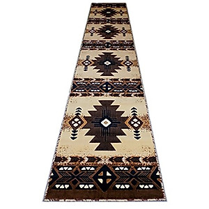 Concord Global Trading South West Native American Long Runner Area Rug Design C318 Berber (32 Inch X 15 Feet 6 Inch)