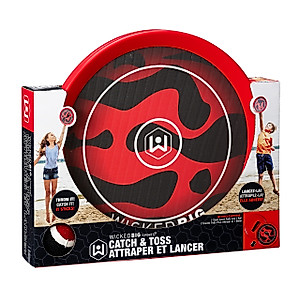 Wicked Big Sports Giant Catch and Toss Game for Outdoor Play in The Backyard, Park Beach, Fun for All, red (1912)