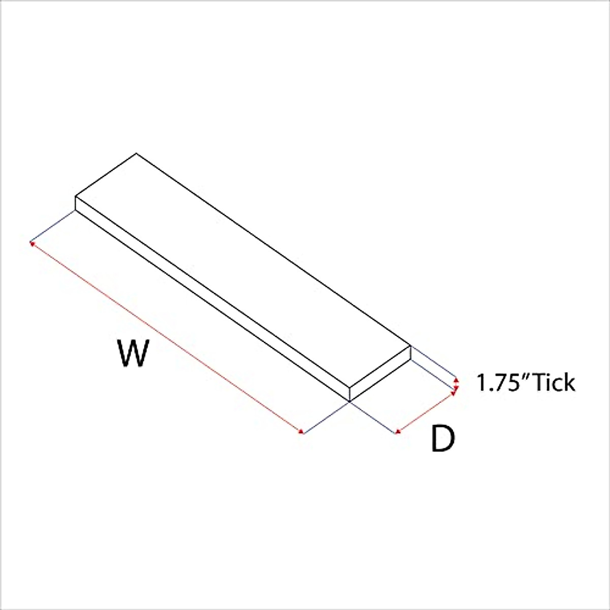 URBANDI, Rustic Floating Shelves, Set of 2, Hidden Bracket, Solid Wood, Heavy Duty, Wall Mounted Shelves, (Brown, 48Wx12D)