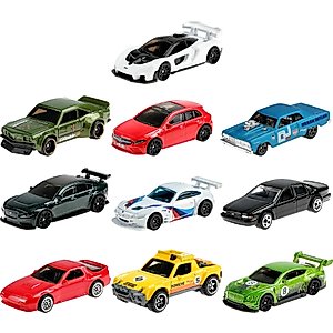 Hot Wheels Nightburnerz 10 Pack Mini Collection, 1:64 Scale Super Speeders for Night Driving Each with Authentic Sculpt, Gift for Collectors Aged 3 & Up [Amazon Exclusive]
