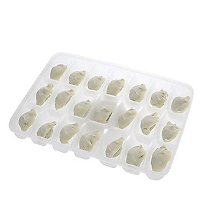 BESTonZON Dumpling Storage Box, Food Storage Containers with Lids, Reusable 21 Grid Dumpling Box Bins Holder with Lids for Refrigerator, Good Sealing Stackable Food Containers for Kitchen and Fridge
