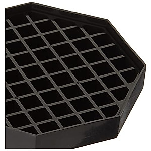 Winco DT-60 4 Count Drip Trays, 6 by 6-Inch, Value Pack, Black, Medium