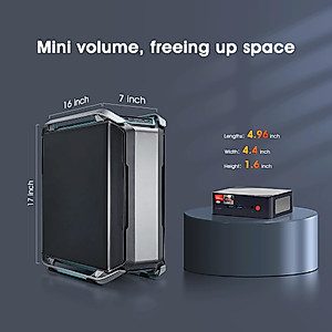 BOSGAME Mini PC H77, AMD Ryzen 7 7735HS, AMD Radeon 680M Graphics, 32GB DDR5 512GB PCIe 4.0 SSD Mini Computers Windows 11 Pro Mini Gaming PC, USB 4.0/Wi-Fi 6/Bluetooth 5.2/2.5Gbps LAN