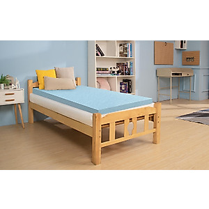 Twin Mattress Topper, Plush Gel Memory Foam, 2 inches, CertiPUR-US Certified