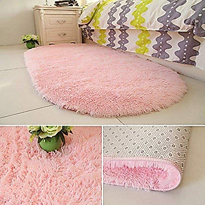 YOH Fluffy Pink Area Rugs for Bedroom Girls Rooms Kids Rooms Nursery Decor Mats 2.6’x5.3’