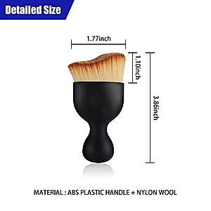 Yonput 2 PCS Car Interior Cleaning Tool Brush, Car Detailing Brushes, Soft Bristles Detailing Brush, Curved Design Dirt Dust Clean Brushes for Automotive Dashboard, Air Conditioner Vents (Yellow)