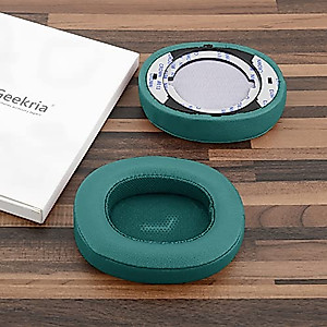 Geekria QuickFit Replacement Ear Pads for JBL E55BT Headphones Ear Cushions, Headset Earpads, Ear Cups Cover Repair Parts (Green)