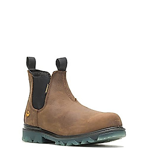 WOLVERINE mens I-90 Waterproof Composite-toe Romeo Slip-on Construction Boot, Brown, 10.5 US