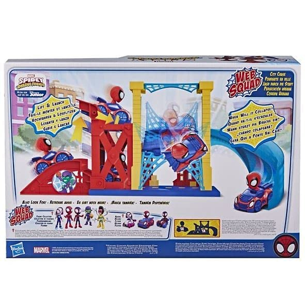 Marvel Spidey & His Amazing Friends Action Figures Superheroes + Villains (Choose Figure) (Web Squad City Chase Playset)