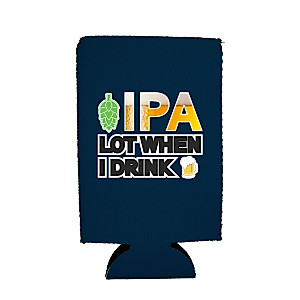 IPA Lot When I Drink Beer 16 oz. Can Coolie (1, Navy)