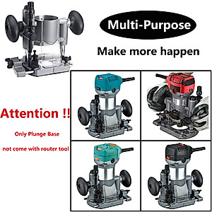 Dobetter Plunge Router Base For Compact Router, Aluminum Plunge Router Bracket Compatible with 65mm Diameter Palm Router-DBPB700