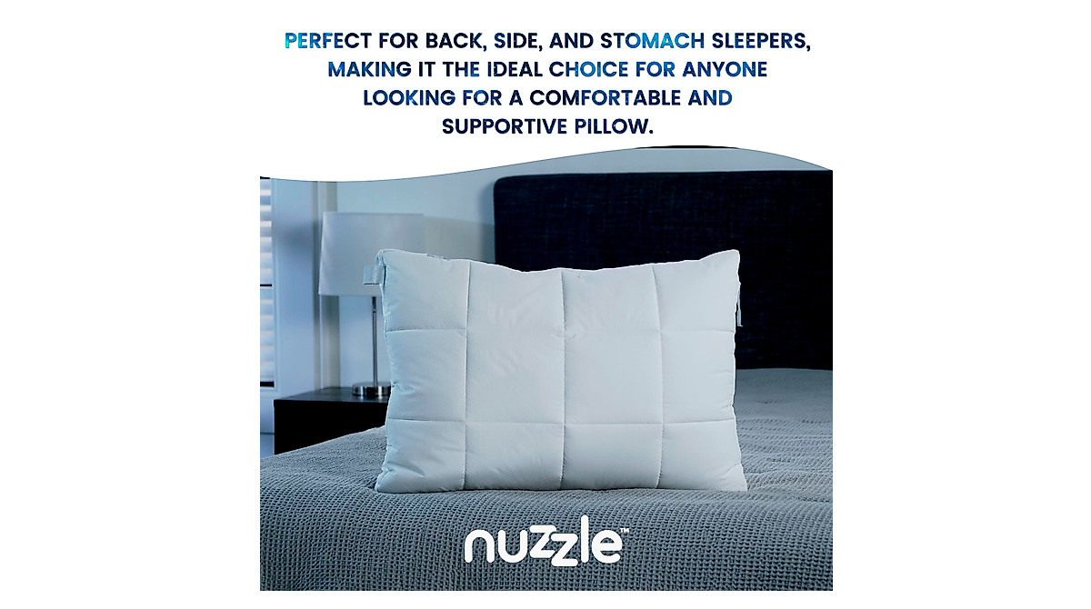 Nuzzle Zero Gravity Support Pillow for All Sleepers - Cooling & Adjustable