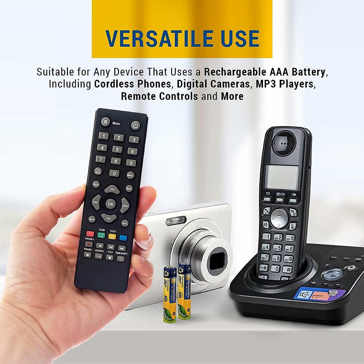 Synergy Digital Cordless Phone Battery, Compatible with Panasonic KX-TGM420W Cordless Phone, (Ni-MH, 1.25V, 1000 mAh) Ultra Hi-Capacity Battery