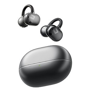 SoundPEATS POP Clip Wireless Open Ear Earbuds, Button Control, Lightweight Comfort Headphones, 30H Playtime, IPX5 Waterproof, Bluetooth 5.4 Immersive Audio Earphones for Sports Running Working, Black