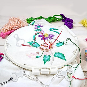 CRASPIRE 40Pcs 2 Size Acrylic Floss Bobbins Clear Embroidery Thread Transparent Drops Key Shape Cross Stitch Chips Sewing Board Organizers with Box for Craft DIY Storage