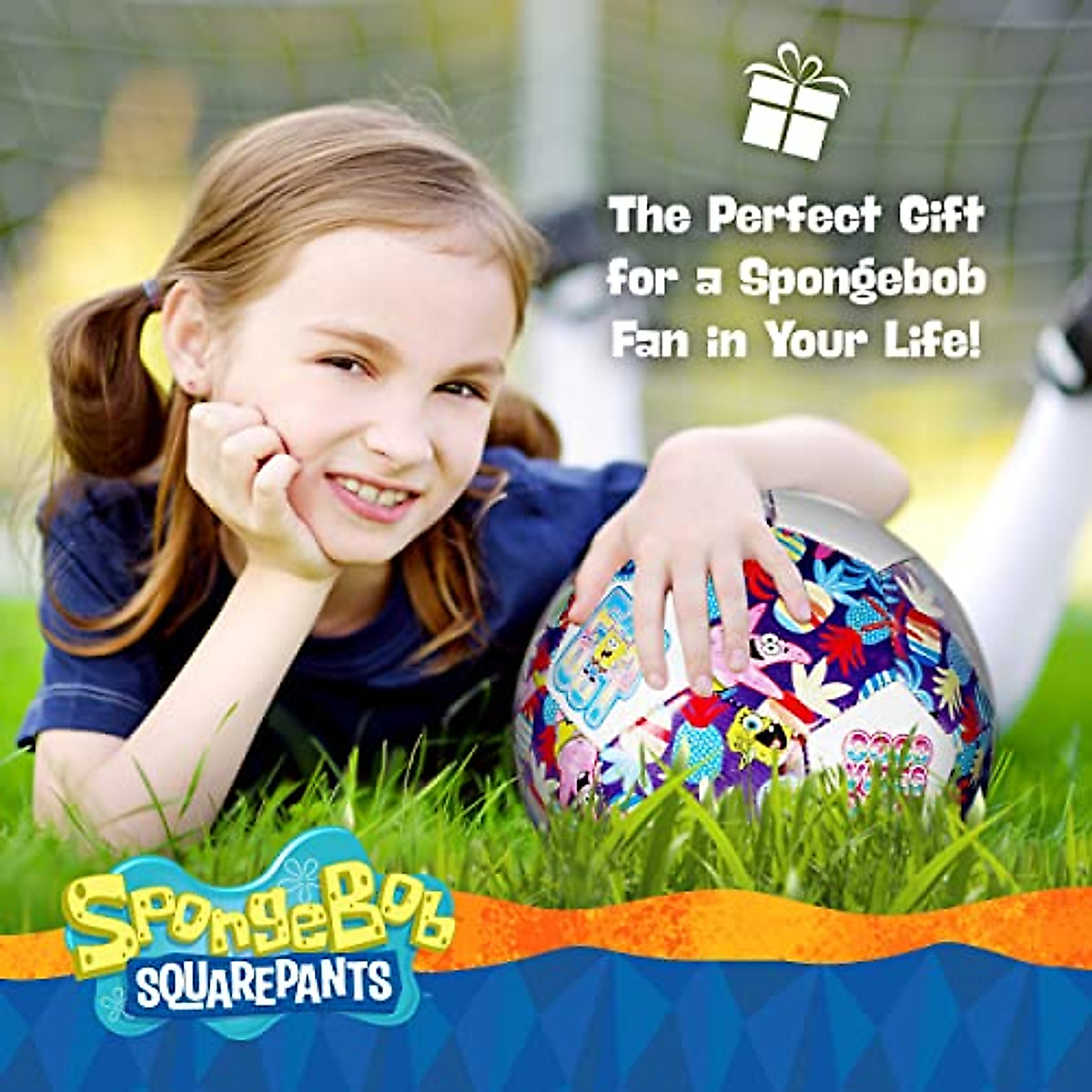 Capelli Sport Spongebob Squarepants Soccer Ball Size 5, Patrick Star and Pineapple Design Officially Licensed Futbol for Boys and Girls Soccer Players, Multi