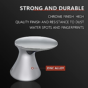 LOWCUS Robe Hook 73835, Solid Metal, Chrome