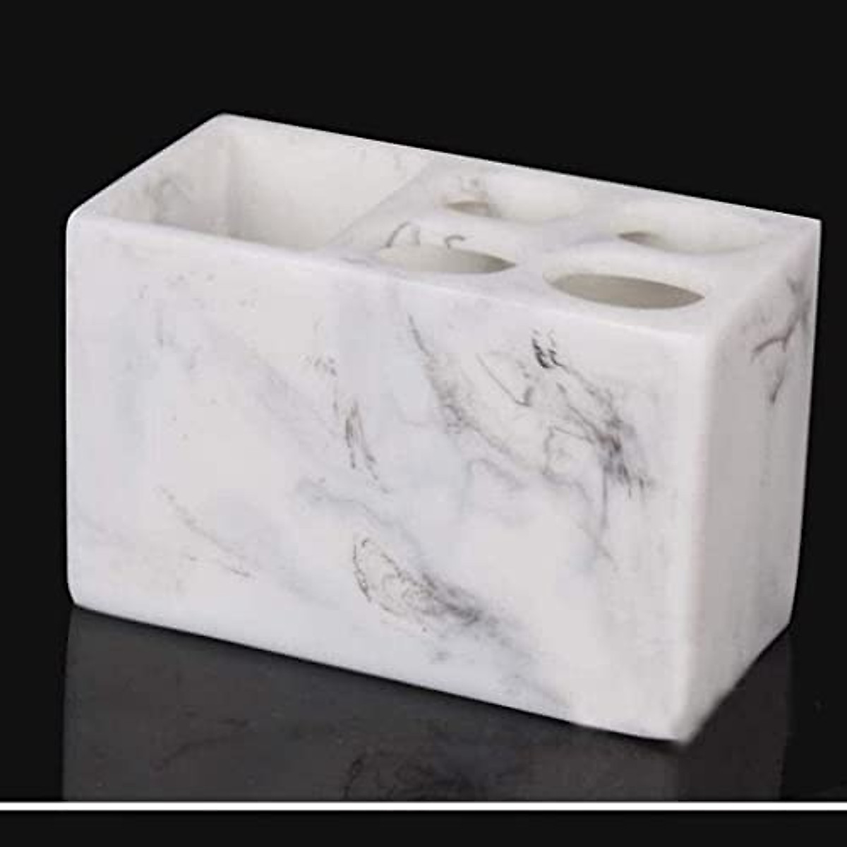 DVTEL Bathroom Supplies Kit Bathroom Set Rinse Set Resin Mouthwash Cup Toothbrush Holder Set (Color : White, Size : 5-Piece Set)