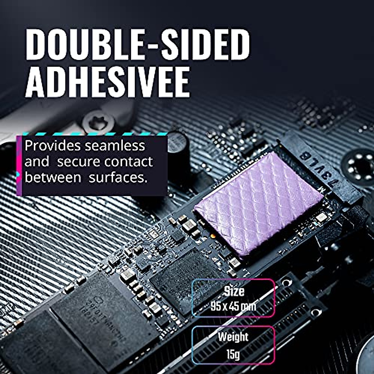 Cooler Master Thermal Pad 1.0 mm High Performance Thermal Pad, Conductivity W/m.k= 13.3m, Nano Elements Rapid Cooling, Double-Sided Adhesive for Electronics and Devices (TPX-NOPP-9010-R1)