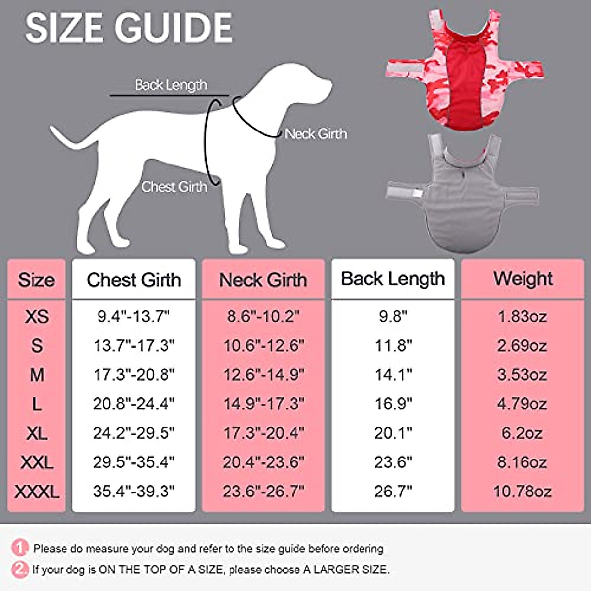 Warm Dog Jacket Reversible Fleece Winter Dog Vest for Cold Weather, Waterproof Windproof Dog Winter Coat Reflective with Magic Strip&Furry Collar for Small Medium Large Breeds Dogs Puppies Cat Pet