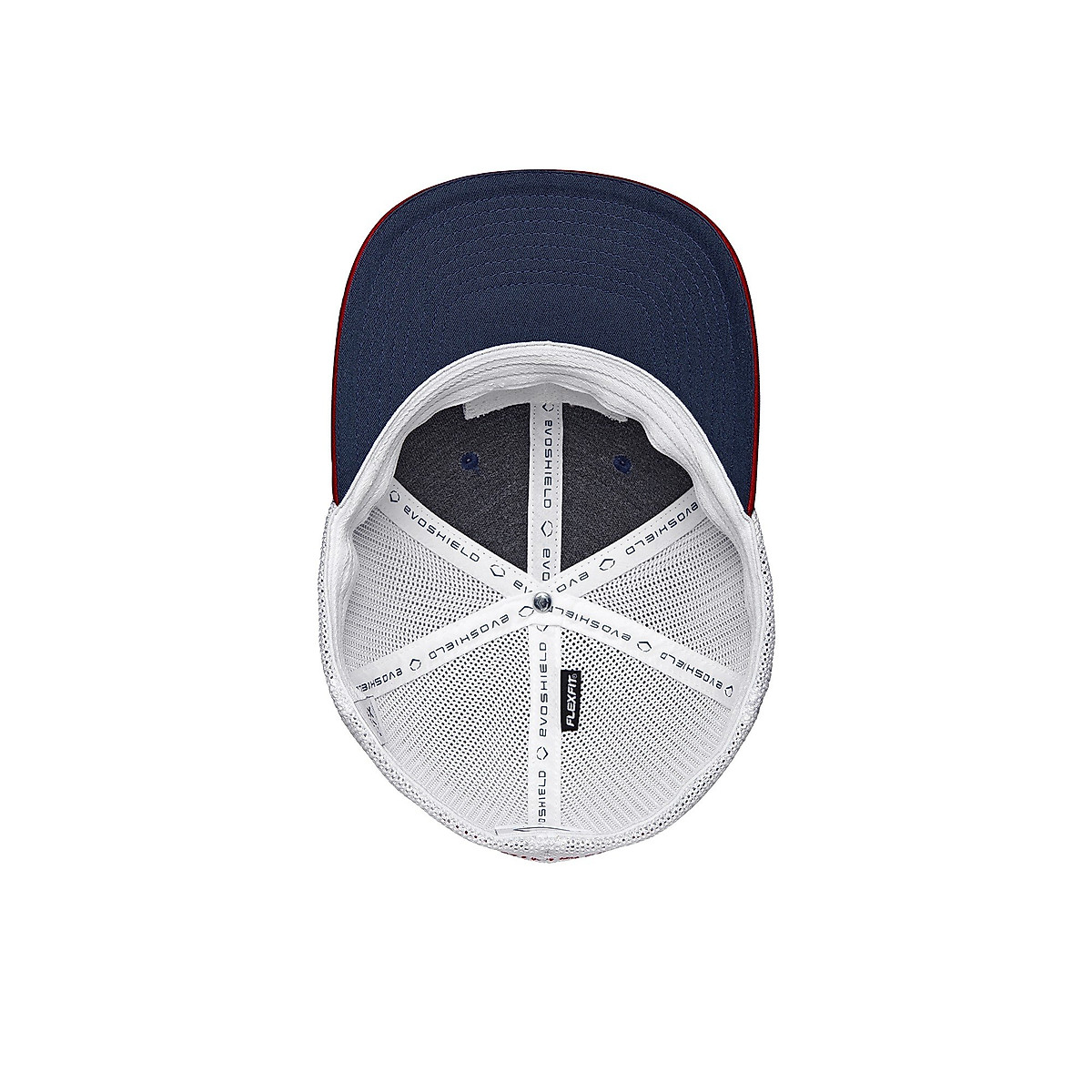 EvoShield Rank Flexfit Hat - Navy/Red, Small/Medium