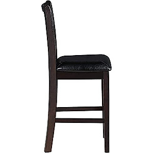 New Classic FURNITURE Gia 5-Piece Table with Four Chairs, Inch, 42" Counter Set, Ebony