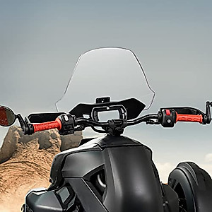 Ryker Adventure Wider Windshield, A & UTV PRO New Upgrade XXL Adjustable Vented Translucent Clear Hard Coated Windscreen Wind Deflector for Can Am Ryker All Models Accessories, Replace OEM #219401032