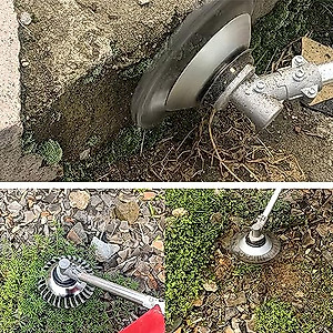 NYASAA Libiyi Razorsharp Trimmer Head, Unbreakable Sharp Wired Trimmer Head, Razor Sharp Steel Wire Rotary Weed Brush Cutter for String Gardening Lawnmower Moss Grass Rust Removal etc (6 inch)