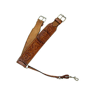 Handmade Western Saddle Rear Cinch Hand Tooled Leather Horse Saddle Back Girth Flank Cinches LC-010