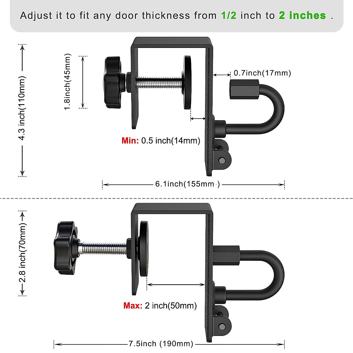 Kipika Heavy Duty Door Anchor Attachment - Shoulder Pulley - Over Door Rehab Exerciser for Rotator Cuff Recovery, Strength Training, Physical Therapy Exercise, Home Gym