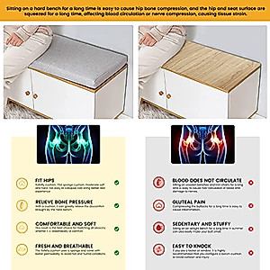 ROFIELTY Custom Size Bench Cushion Patio Bench Seating Cushion Indoor Bench Cushion Outdoor/Indoor Bench/Swing Cushion Porch Swing Cushion Bench Pads (Dark Brown,31.4x11.8x3.14in)