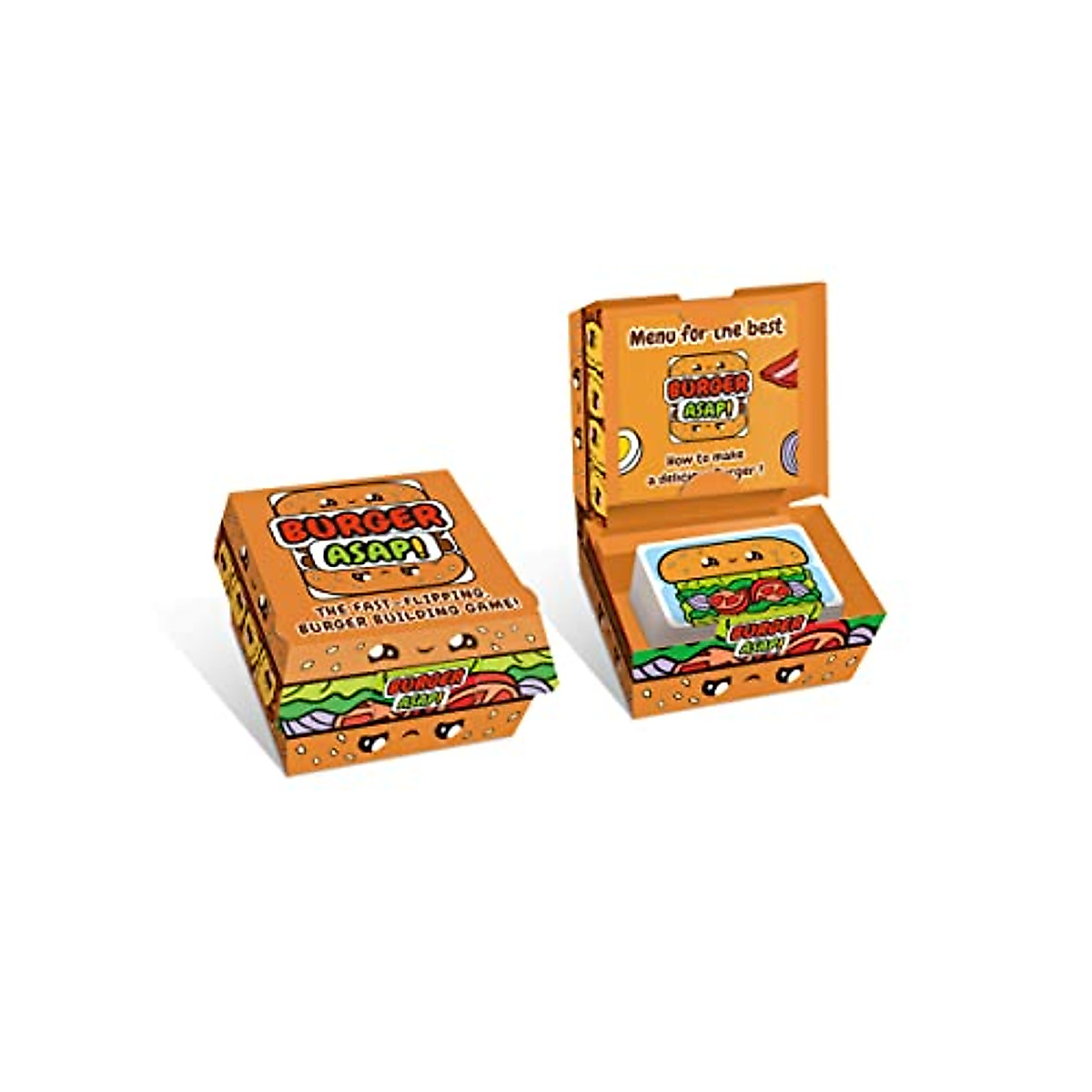 Blue Orange Games Burger ASAP! Card Game - Family or Kids Speed Matching Party Game for 2 to 5 Players. Recommended for Ages 7 & Up.