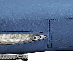 Classic Accessories Ravenna Water-Resistant 72 x 21 x 3 Inch Patio Chaise Lounge Cushion, Empire Blue, Outdoor Seat Cushion