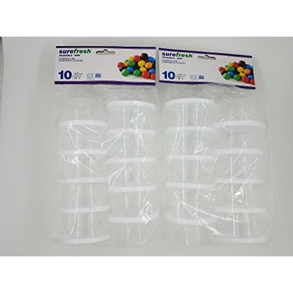 Sure Fresh Mini Round Storage Containers 2 Packs - 20 count, Round