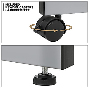 MoNiBloom Drafting Table on Wheels with Storage & Side Tray - Adjustable 0-65° Glass Tabletop, Replaceable Feet Art Desk