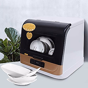 110V Portable Countertop Dishwasher,4 Washing Programs,Leak Proof Compact Dishwasher Mini Dishwasher for Apartments, Dorms, Offices, Boats, RVs, Kitchenettes