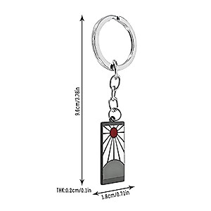 Anime Cosplay Keychain with Earrings for Tanjirou, Metal
