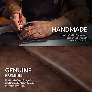 SURAZO Phone Wallet for iPhone SE (2020) case - Premium Genuine Leather Folio Cover with RFID Blocking & Kickstand - Flip case with 3 Card Slot & Paw Motif - Handmade in EU for Apple iPhone SE (2020)