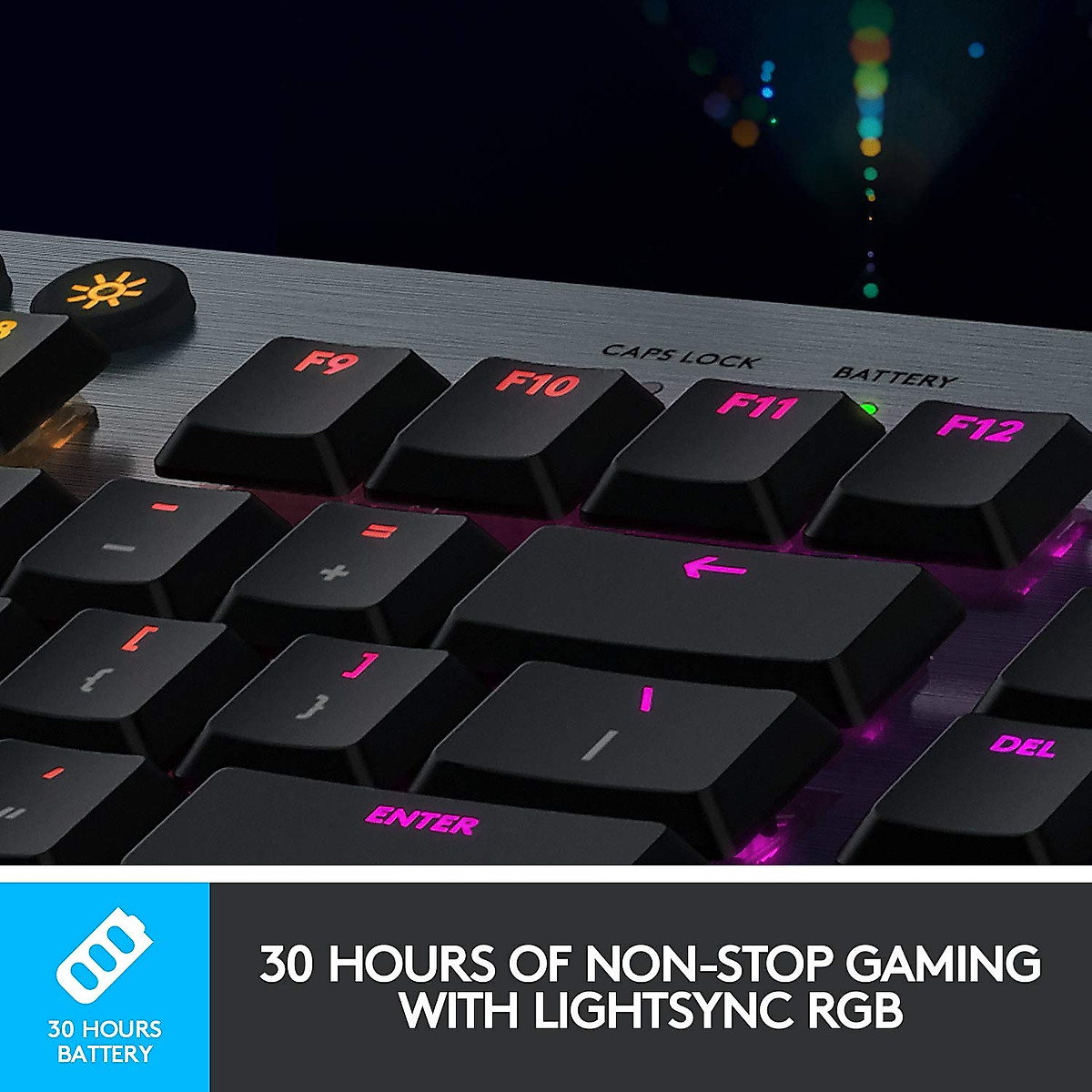 Logitech G915 Lightspeed RGB Mechanical Gaming Keyboard, Low Profile GL Tactile Key Switch, LIGHTSYNC RGB, Advanced Lightspeed Wireless and Bluetooth Support - Linear (Renewed)