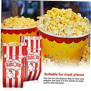 Yardwe 100pcs Popcorn Popcorn Packaging Bag Mini Food Containers Mini Containers Mini Snack Containers Movie Night Popcorn Bowl Paper Chicken Box Concession Popcorn Bags Popcorn Supply