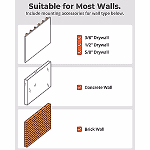 Greaittle 36 Inch Floating Book Shelves, Set of 3, with Middle Brackets for Sturdiness, Hanging Bookshelves for Wall, Long Floating Shelves for Wall Storage (36" x 6", Brown)