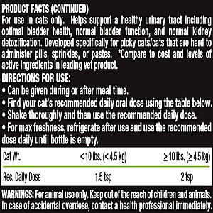 LIQUID-VET Feline Kidney & Bladder Advanced Formula, Plain, 8 oz