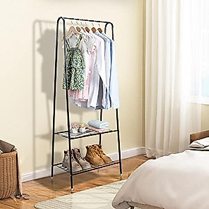 MAXCBD High Portable Metal Clothes Closet Organizers Hanger Steel Garment Rail Rack