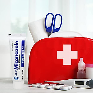 Globe Miconazole Nitrate 2% Antifungal Cream 1 oz, Cures Most Athletes Foot, Jock Itch, Ringworm and More. Compare to the Leading Name Brand