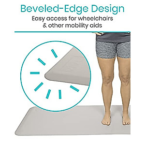 Vive Fall Mat - 72" x 24" Bedside Fall Safety Protection Mat for Elderly, Senior, Handicap - Prevention Pad Reduce Risk of Injury from Impact - Prevent Bed Falling - Anti Fatigue, Standing Non Slip