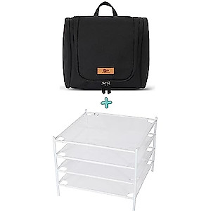 STORAGE MANIAC 4 Pack Sweater Drying Rack + Toiletry Bag for Travel