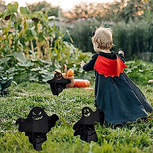 Halloween Yard Sign Decorations Outdoor Ghost Garden Stakes Decorative Yard Signs Stakes Decor Yard Halloween Yard Art Props Scary Holiday Home Patio Party Supplies